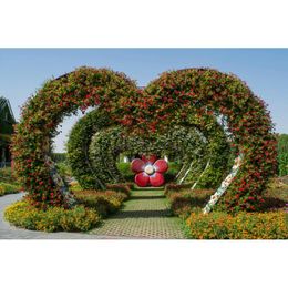 papermoon Fototapete &raquo;BLUMEN GARTEN-NATUR ROSEN BLUME PFLANZEN B&Auml;UME DEKO XXL&laquo; bunt Vlies B/L: 4,5m x 2,8m, Bahnen: 9 Stk.
