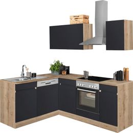 Optifit K&uuml;chenzeile &raquo;Roth&laquo; Stellma&szlig;e 210x175 cm,wahlweise mit E-Ger&auml;ten, Push-to-Open-Funktion grau B/H/T: 210cm x 60cm, ohne E-Ger&auml;te