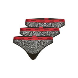 Hugo Underwear Damen HUGO Underwear Slip &raquo;TRIPLE THONG LACE&laquo; mit Struktur schwarz M