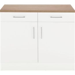 KOCHSTATION Unterschrank &raquo;KS-Mali&laquo; Breite 100 cm wei&szlig; B/H/T: 100cm x 85cm x 60cm