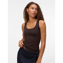 V&eacute;ro Moda Vero Moda Damen Tanktop &raquo;VMLULU LONG TANK TOP JRS GA NOOS&laquo; Baumwollmischung, regular fit braun L