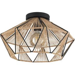 Eglo Deckenleuchte &raquo;ADWICKLE Deckenlampe, Stahl und Textil, Wohnzimmerlampe, Flurlampe&laquo; E27 1 Stk. Wand-/Deckenleuchte, H26 x &Oslash;44,5 cm, schwarz, 1X40W