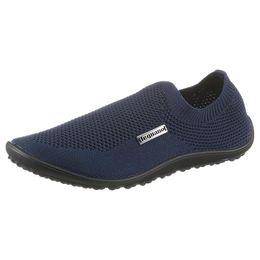 Leguano Damen Barfu&szlig;schuh &raquo;SCIO&laquo; Slipper, Freizeitschuh, Bequemschuh mit seitlichem Logo-Emblem blau 38