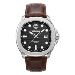 Timberland Herren Quarzuhr &raquo;Greenough&laquo; Armbanduhr, Herrenuhr, Lederarmband, analog, Tag braun Einheitsgr&ouml;&szlig;e