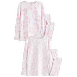 Next Schlafanzug Jungen Gr&ouml;&szlig;e 104 pink / wei&szlig;