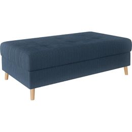 Home Affaire Polsterhocker &raquo;CHARRE XXL, Steppung im Sitzbereich, Ma&szlig;e: B/T/H: 118/73/40 cm&laquo; passend zur Serie CHARRE, auch in Cord und Boucl&eacute; blau 100