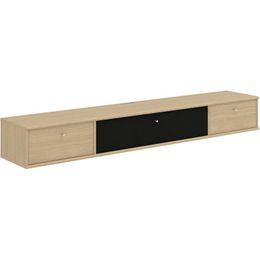 TV-Board &raquo;Mistral Fernsehschrank, Medienm&ouml;bel, H&auml;ngend&laquo; mit Klappe mit Akustikstoff, Kabeldurchf&uuml;hrung, Lowboard, B: 177 cm wei&szlig; B/H/T: 177cm x 23cm x