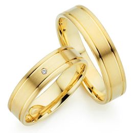 Phoenix Ph&ouml;nix Unisex Trauring &raquo;Schmuck Partnerring Ehering Verlobungsring Freundschaftsring&laquo; Made in Germany - wahlweise mit oder ohne Brillant 61, 0,01 SI =