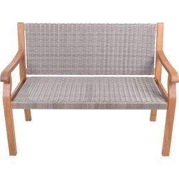 Garden Pleasure Gartenbank &raquo;Bank ROSARIO&laquo; BxTxH: 60x120x90 cm grau FSC -zertifiziertes Massivholz B/H/T: 60cm x 90cm x 120cm