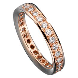 Jobo Damen Diamantring "Memory Ring", 54, Diamanten Ros&eacute;gold 585, rosa, Diamanten, Ros&eacute;gold 585, Fingerringe, 585 Ros&eacute;gold mit Diamanten rundum