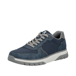 Rieker Herren Sneaker Schn&uuml;rschuh, Halbschuh, Freizeitsneaker mit Profilsohle blau 43