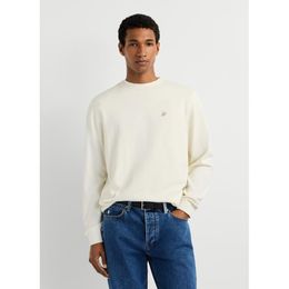 Pepe Jeans Herren Rundhalspullover &raquo;DANIELS&laquo; mit gestickten Details, Baumwolle wei&szlig; L
