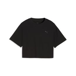 Puma Kinder T-Shirt "Puma Class Relaxed Cropped Graphic T-Shirt M&auml;dchen", schwarz, Gr. 152, bedruckt, Obermaterial: 100% Baumwolle. Rippe: 20%