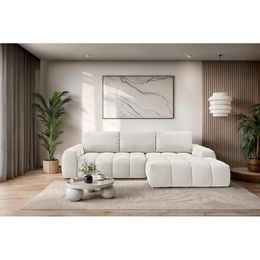 OTTO home Ecksofa &raquo;AZITA L-Form, 270 cm - OTTO. Verl&auml;ssliche Qualit&auml;t.&laquo; wahlweise als Schlafsofa m. Bettkasten, Bubble-Optik beige 100% Polyester B/H/