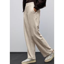 Street One Damen Cordhose, beige, Gr. 40, unifarben, Cord, 60% Baumwolle, 38% Polyester, 2% Elasthan, Hosen, High Waist