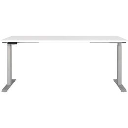 Germania Schreibtisch &raquo;Jet&laquo; moderne Farbvariationen, Breite 120/140/160/180 cm, Made in Germany wei&szlig; B/H/T: 180cm x 72cm x 80cm, Gestellfarbe silber