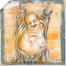 Artland Wandbild &raquo;Fr&ouml;hlicher Buddha II&laquo; Religion 1 Stk. tlg. als Leinwandbild, Poster in verschied. Gr&ouml;&szlig;en beige B/H/T: 70cm x 70cm, Poster Religion, 1 Stk.