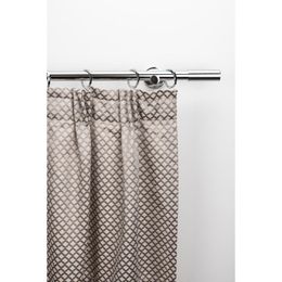 Garesa Gardinenstange &raquo;EASY&laquo; &Oslash; 20 mm 1 l&auml;ufig-l&auml;ufig Wunschma&szlig;l&auml;nge Vorhanggarnitur, verl&auml;ngerbar, Wandmontage, Aluminium, mit Ringe grau Aluminium B/