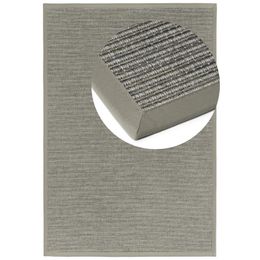 Dekowe Teppich &raquo;Basic S2 Stripes&laquo; rechteckig 10 mm H&ouml;he meliert, Sisaloptik, mit Bord&uuml;re, In- und Outdoor geeignet grau Kunstfaser B : 200cm 1 Stk., 10mm, L:
