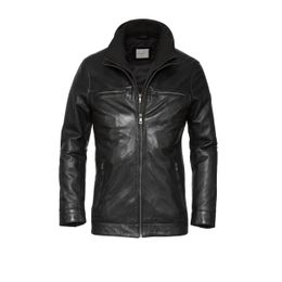Bugatti Herren Blouson "BUVITTORE", schwarz, Gr. 52, uni, Obermaterial: 100% Lammleder LEL. Futter: 100% Polyester PES. 100% Polyester PES., Jacken,