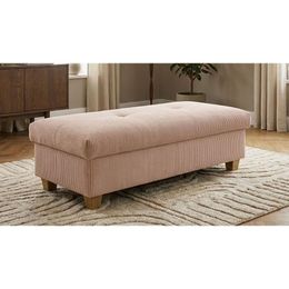 OTTO home Hocker &raquo;Egedal&laquo; Polsterhocker Egedal mit Staufach, passend zum Sofa rosa 90% Polyester, 10% Nylon B/H/T: 131cm x 42cm x 61cm, Cord