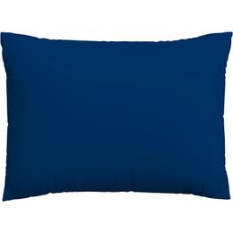 Schlafgut Kissenbezug &raquo;Premium Kissenbezug Woven Satin (1 St)&laquo; Ton-in-Ton Rei&szlig;verschluss, Fadendichte von 300tc, Uni, OEKO Tex blau Mako-Satin, Obermaterial: 