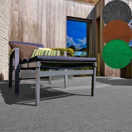 ANDIAMO Kunstrasen &raquo;Edinburgh, Gesamth&ouml;he 4 mm, Made in Netherlands&laquo; rechteckig aus Nadelfilz, mit Drainagenoppen, f&uuml;r Balkon, Terasse, Wintergarten grau 