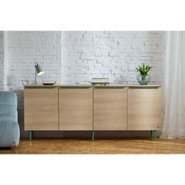 Tom Tailor HOME Kommode Sideboard mit 2 T&uuml;ren, Softclose,viel Stauraum mit Farbkick Holzwerkstoff, Melamin, Spanplatte B/H/T: 110cm x 89cm x 42cm, 