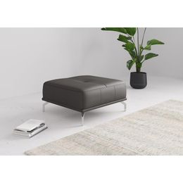 OTTO home Polsterhocker &raquo;Caluna&laquo; moderner Sitzhocker in hochwertiger Verarbeitung braun B/H/T: 89cm x 45cm x 89cm, NaturLEDER , ohne Stauraum