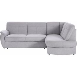Sit & More sit&more Ecksofa &raquo;Sonoma L-Form&laquo; wahlweise mit Schlaffunktion und Bettkasten silber Kunstleder SOFTLUX ;Luxus-Microfaser ALTARA NUBUCK (100% Polyester