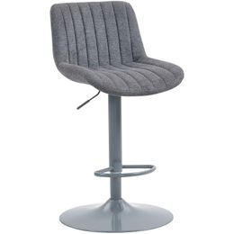 Duo Collection Barhocker &raquo;Kelly&laquo; 1 Stk. tlg. inkl. R&uuml;ckenlehne und Fu&szlig;st&uuml;tze, h&ouml;henverstellbar, 360&deg; drehbar grau B/H/T: 46cm x 112cm x 51cm, Webstoff