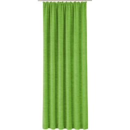 WIRTH Vorhang &raquo;Trondheim B&laquo; Kr&auml;uselband 1 Stk. tlg. nach Ma&szlig; gr&uuml;n Chenille, Polyacryl 155cm, Kr&auml;uselband, 132cm