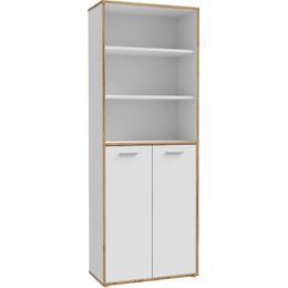 FORTE Aktenregal &raquo;Keflav&laquo; Breite 84,5 cm wei&szlig; Holzwerkstoff B/H/T: 84,5cm x 226,4cm x 41,5cm, 6 Stk. offene F&auml;cher