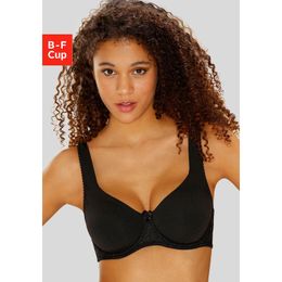 Nuance by Lascana T-Shirt-BH &raquo;, B&uuml;gel-BH, Baumwoll-BH&laquo; mit breiteren Tr&auml;gern, aus Baumwolle, als W&auml;sche-Set kombinierbar schwarz 80, Cup C T-Shirt-BH