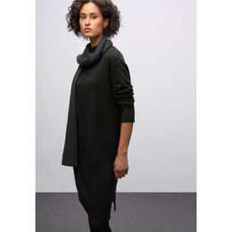 Street One Damen Street One Strickkleid mit Rippb&uuml;ndchen schwarz 38, N-Gr