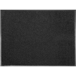 PRIMAflor-Ideen in Textil Fu&szlig;matte &raquo;CLEAN, Made in Belgium&laquo; rechteckig 8,5 mm H&ouml;he Schmutzfangmatte, gro&szlig;e Farbauswahl, waschbar grau Polyamid B : 