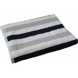 Dyckhoff Badetuch &raquo;Planet Streifen&laquo; mit Streifen schwarz-wei&szlig; Walkfrottee, Obermaterial: 100% Baumwolle B/L: 70cmx140cm, 1 Stk., Walkfrottee