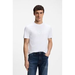 BOSS Orange Herren BOSS Orange T-Shirt Rundhalsausschnitt, Regular Fit, gro&szlig;er Logodruck XXL