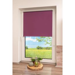 K-home Seitenzugrollo &raquo;Thermo Klemmfix-Rollo&laquo; verdunkelnd energiesparend ohne Bohren 1 St&uuml;ck lila Polyester 150cm, 35cm