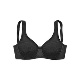 Nuance by Lascana Minimizer-BH mit B&uuml;gel und breiten Tr&auml;gern, aus festem Jacquardmaterial schwarz 75, Cup E Minimizer-BH