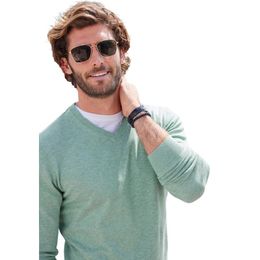 H.I.S. H.I.S Herren Strickpullover mit V-Ausschnitt, Pullover aus Feinstrick, Baumwollmischung gr&uuml;n XXL (60/62)