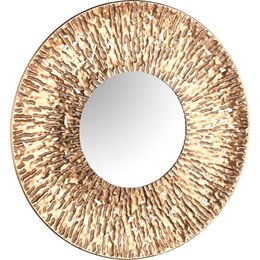 Mirrors and More Dekospiegel &raquo;RUBY&laquo; gold Spiegelglas &Oslash; 80cm, gl&auml;nzend