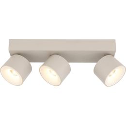 Globo LIGHTING LED Deckenspot &raquo;RAE&laquo; LED-Modul 1 Stk. Warmwei&szlig; LED Strahler Sand, Aluminium/Opal, dreh-/schwenkbar, LED 6W beige 3, &Oslash; 7,2cm H: 12cm, 1 