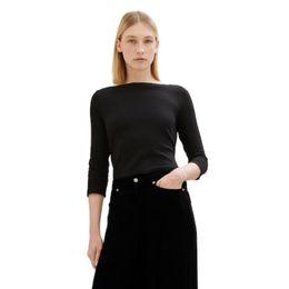 Tom Tailor Damen Tom Tailor 3/4-Arm-Shirt mit kurzer &Auml;rmell&auml;nge schwarz XXXL(46)