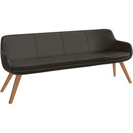 Musterring Essbank &raquo;Tavia&laquo; Stativgestell Wildeiche massiv ge&ouml;lt, Breite 180, 200 oder 220 cm braun B/H/T: 220cm x 87cm x 66cm, Echtleder