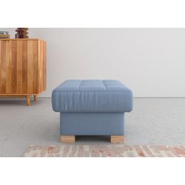 Sit & More sit&more Hocker &raquo;Quincy&laquo; blau B/H/T: 60cm x 41cm x 60cm, Luxus-Microfaser ALTARA NUBUCK
