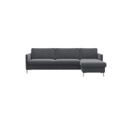 FLEXLUX Ecksofa &raquo;Fiore, super Sitzkomfort durch Kaltschaum im Sitz, L-Form&laquo; schmale Armlehnen, F&uuml;&szlig;e Alu grau 100% Polyester B/H/T: 247cm x 85cm x 92cm
