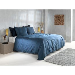 ZO HOME Bettw&auml;sche &raquo;Zohome Baumwolle Mako-Satin Bettw&auml;sche Satinado&laquo; 1 Stk. Bettw&auml;sche aus 100% Baumwolle, hochwertige Mako-Satin, ab 135x200 cm. blau