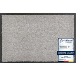 ANDIAMO Fu&szlig;matte &raquo;Verdi, Made in Netherlands&laquo; rechteckig 6 mm H&ouml;he Schmutzfangmatte, Eingangsmatte, rutschfest, strapazierf&auml;hig silber Kunstfaser B : 90cm 1 