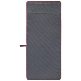 Dyckhoff Handtuch &raquo;Mikrofaser Sporttuch Struktur&laquo; Mit &Uuml;berst&uuml;lpkapuze, Schnelltrocknend, Leicht, Rei&szlig;verschlusstasche grau Microfaser, Mikrofaser B/L: 